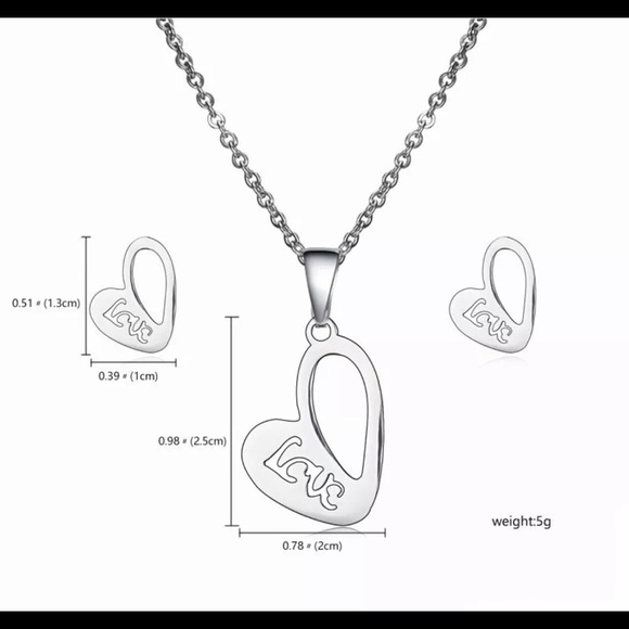 Accessories | Love Heart Jewelry Set | Poshmark
